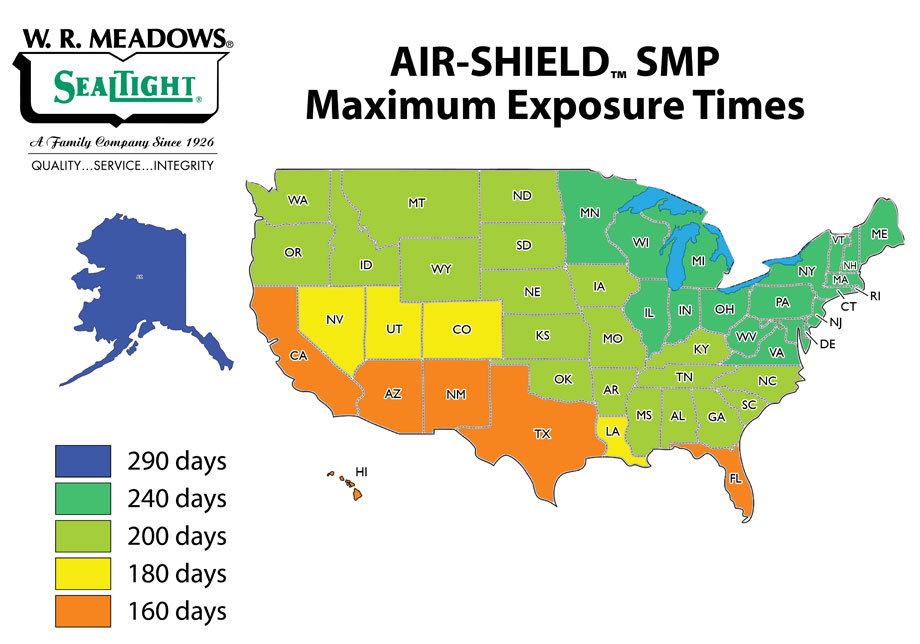 AIR-SHIELD SMP Maximum Exposure Times - W. R. Meadows
